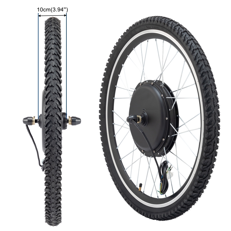 Ktaxon 48V 1000W Electric Bicycle Motor Kit, 26" Front Wheel E-Bike ...