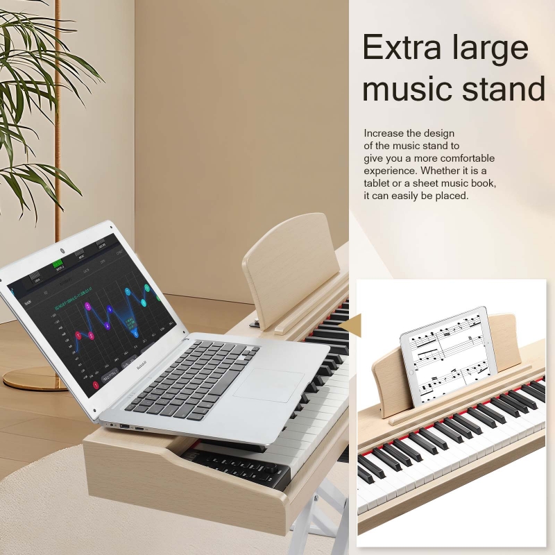Ktaxon 88 Key Digital Piano Full Size Semi-Weighted Standard Keyboards ...