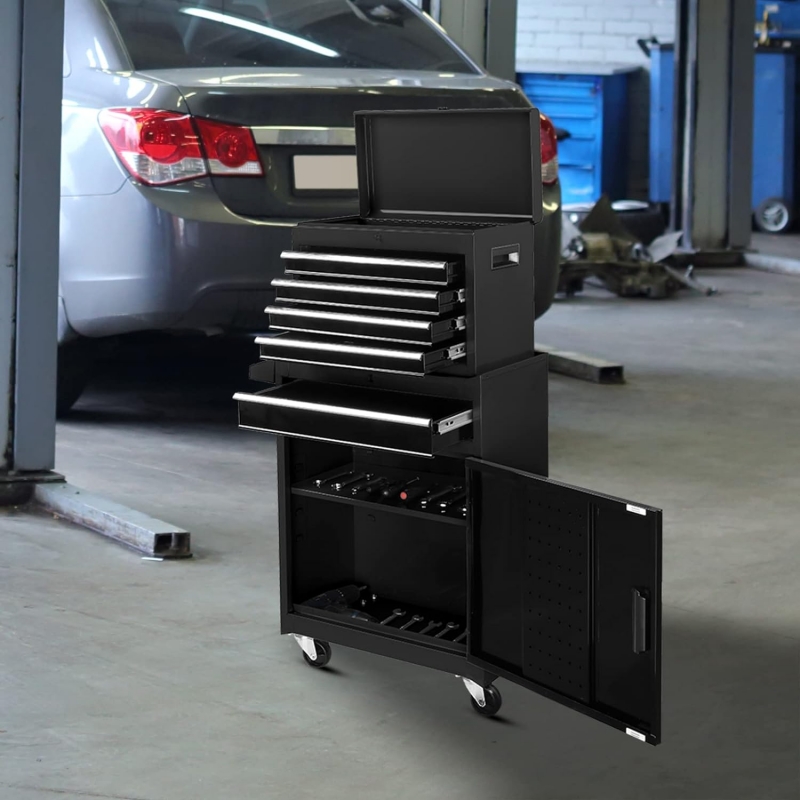 Ktaxon 2 in 1 Rolling Tool Chest Storage Cabinet, Mechanic Tool ...