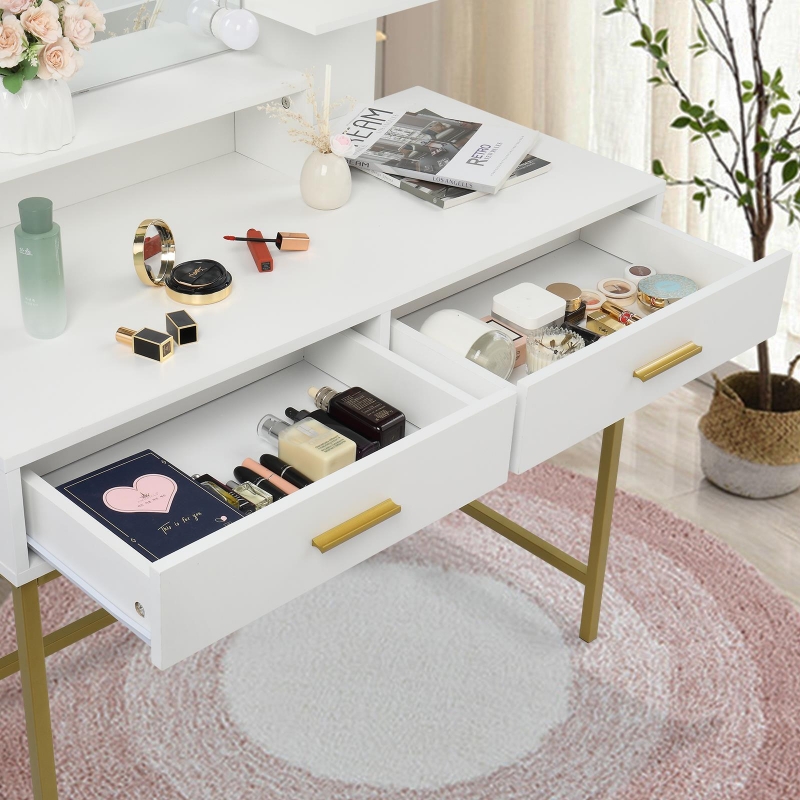 vanity table white