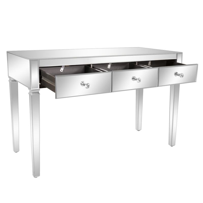 Ktaxon Large Mirrored Console Table,Mirrored Makeup Vanity Table Desk ...