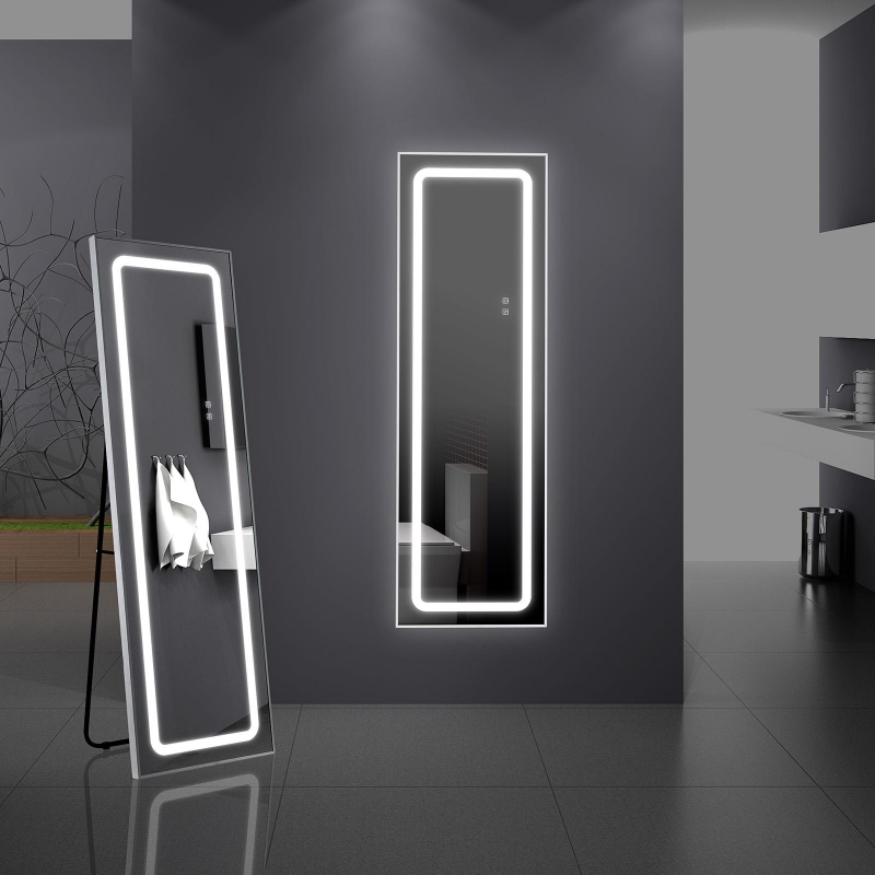 Ktaxon Full Length Mirror with LED Lights, Free Standing Tall Mirror ...
