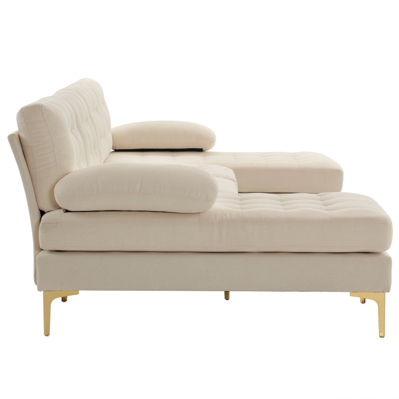Ktaxon Modern U-Shape Sectional Sofa, Tufted Linen Fabric Sectional ...