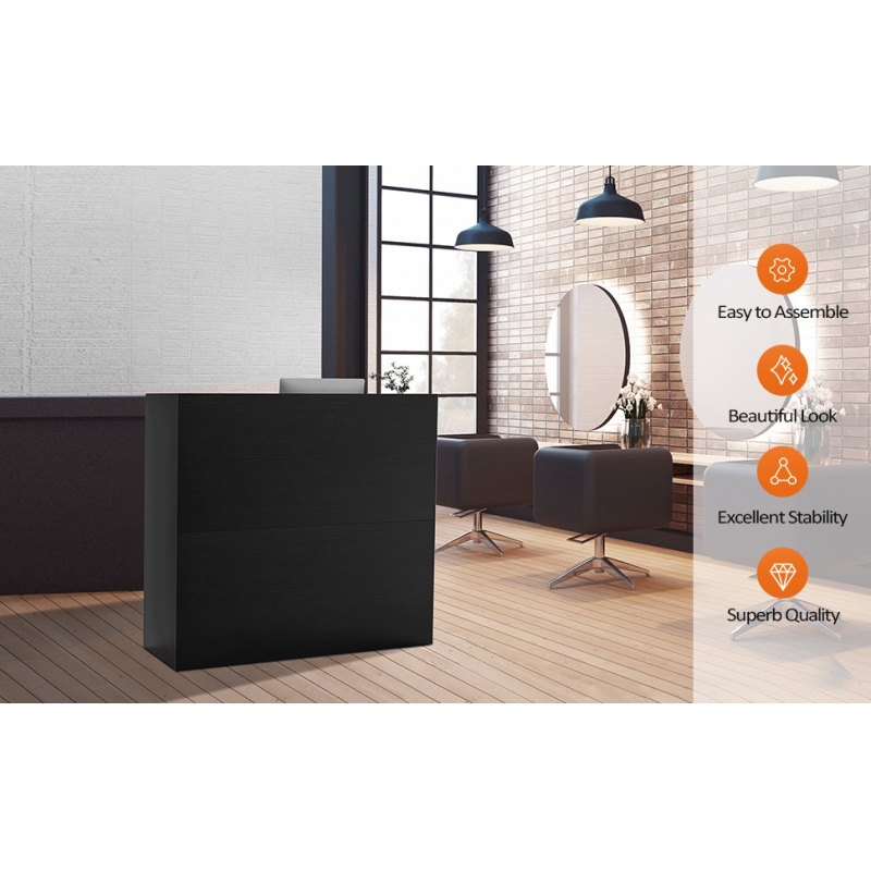 Ktaxon Front Reception Desk with Lockable Drawers, Salon Reception Room ...