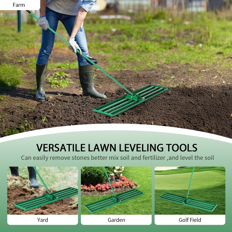 Ktaxon 30" Lawn Leveling Rake, Steel Yard Leveler Tool for Soil, Dirt ...