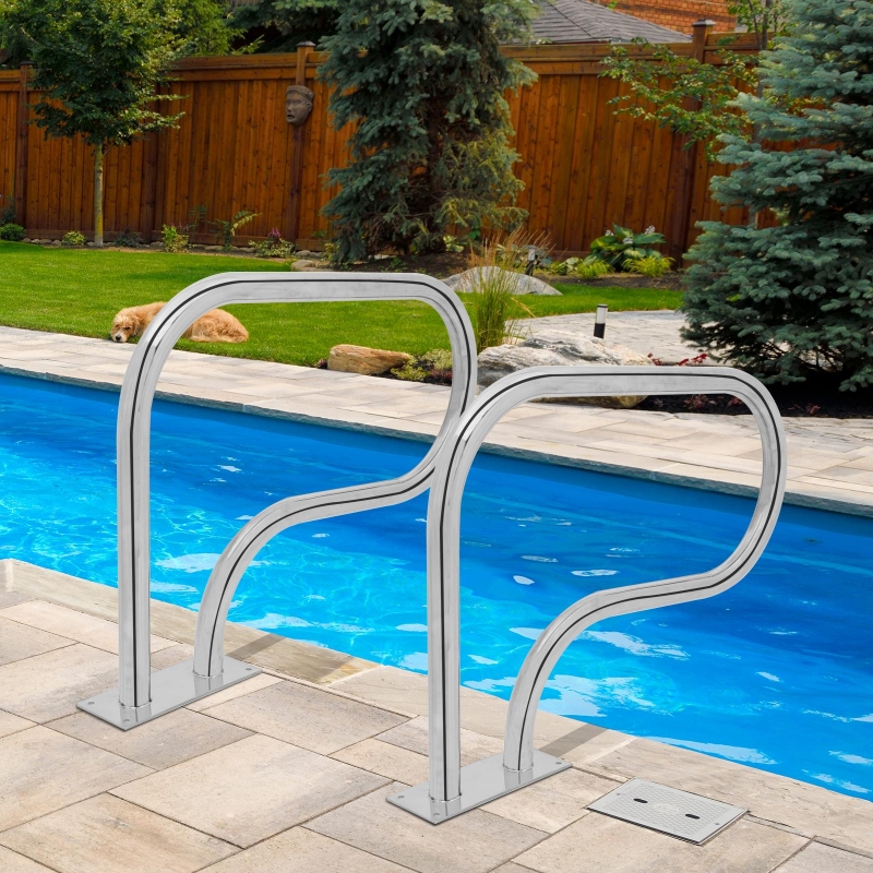 Ktaxon Swimming Pool Hand Rail Stainless Steel Ladder Handrail Stair ...