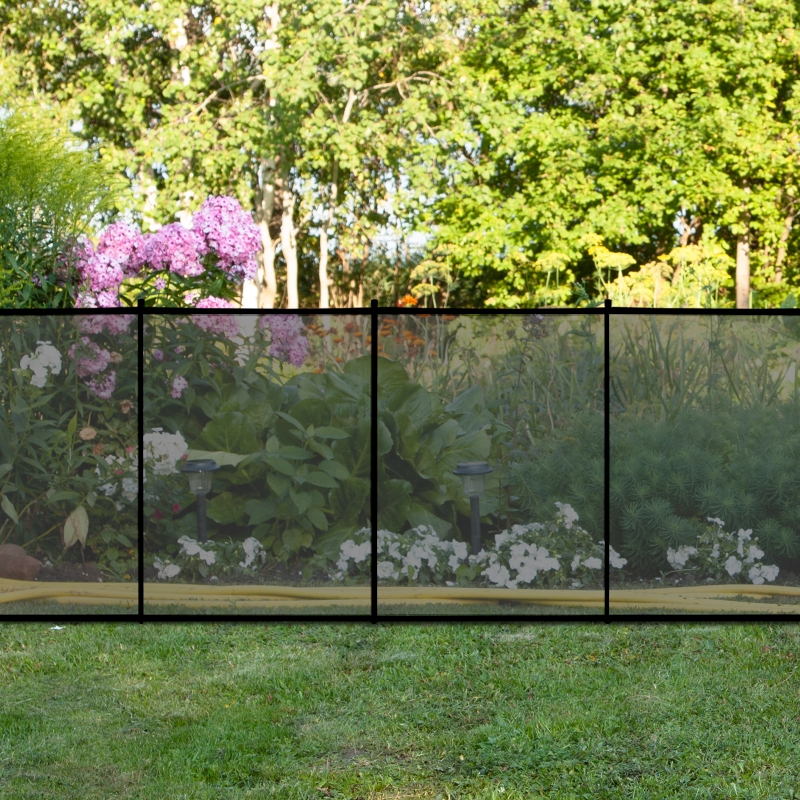 Ktaxon 4pcs In-Ground Pool Safety Fence 4Ft x 12Ft Swimming Pool Fences ...