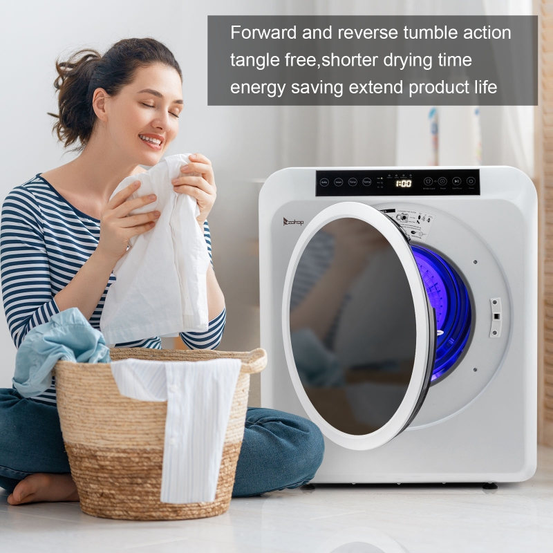 Ktaxon 3.5 cu. ft. Compact Electric Dryer, White - ktaxon