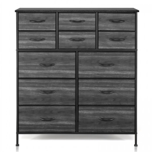 Ktaxon 12-Drawer Wide Dresser, Chest of Drawers Storage Tower Organizer ...