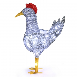 Ktaxon Chicken Christmas Lighted Outdoor Decoration for Holiday Lawn ...