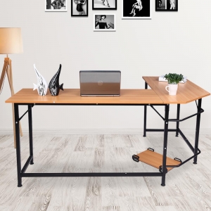 Ktaxon L-Shaped Computer Desk Corner PC Latop Table Study Office ...